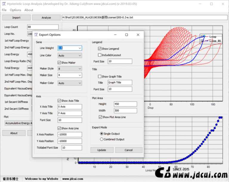 [软件][科研][更新][试验] 2019版 HLA: Hysteretic Loop Analysis Program [2019版 HLA: 滞回环分析软件] | 崔济东的博客 - www ...