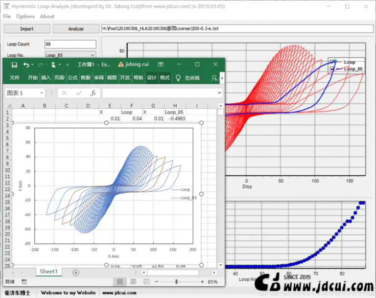 [软件][科研][更新][试验] 2019版 HLA: Hysteretic Loop Analysis Program [2019版 HLA: 滞回环分析软件] | 崔济东的博客 - www ...