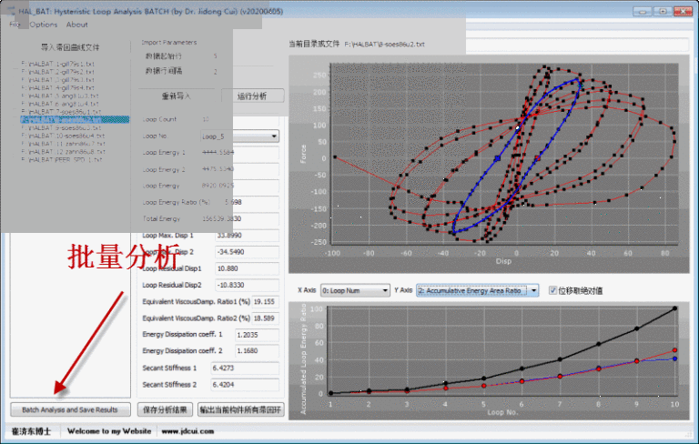 [软件][试验][科研] HLA_BAT: Hysteretic Loop Analysis Program (Batch Version) [滞回环分析工具批处理版] | 崔济东的博客 ...