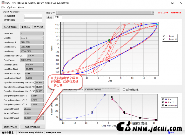 [试验][工具][更新] HLA v2022: Hysteretic Loop Analysis Program [HLA滞回曲线分析工具 2022版] | 崔济东的博客 - www ...
