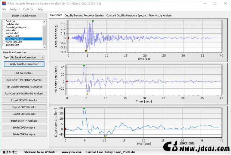 [软件][地震工程] IRSA 案例6——地震波基线校正( Seismic Wave Baseline Correction Examples of IRSA) | 崔济东的博客 - www ...