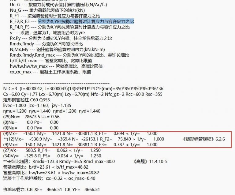 [YJK][盈建科][笔记] 矩形钢管混凝土柱稳定应力超限？(矩形钢管规程?组合结构设计规范?) | 崔济东的博客 - www.jdcui.com